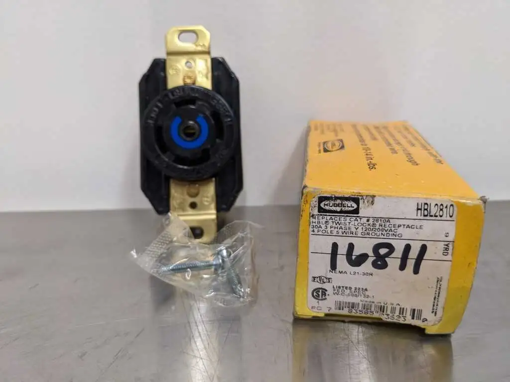 Hubbell HBL2810 Twist-Lock Receptacle 4 Poles 120/208, VAC 30 – NEO Surplus