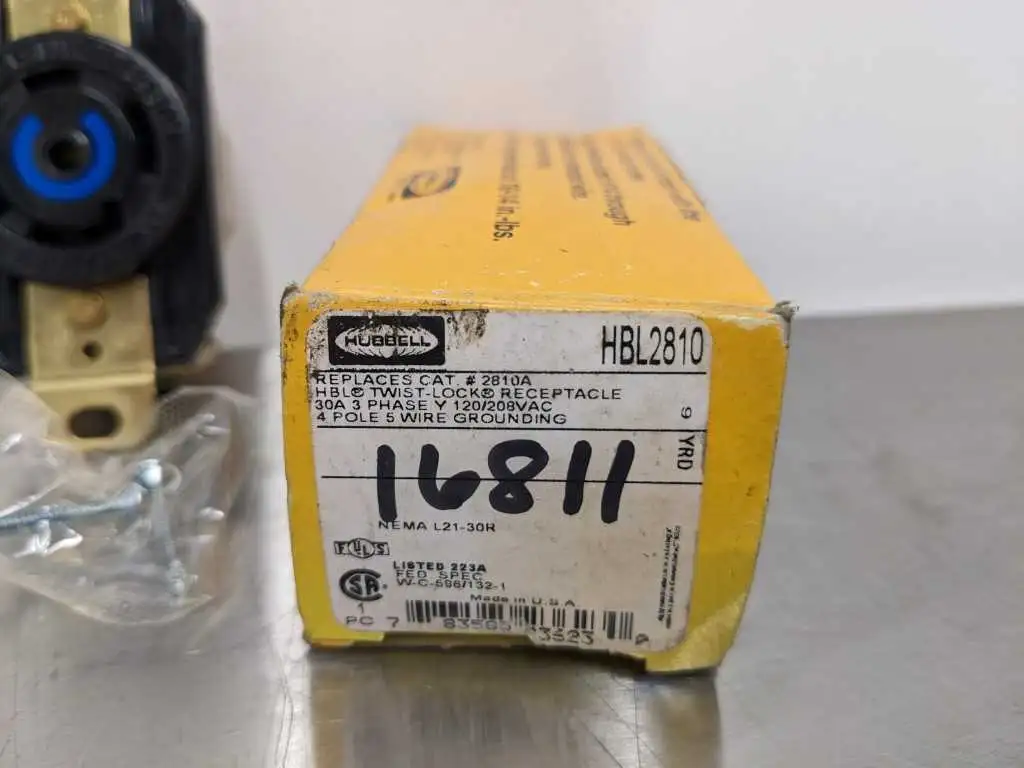 Hubbell HBL2810 Twist-Lock Receptacle 4 Poles 120/208, VAC 30 – NEO Surplus