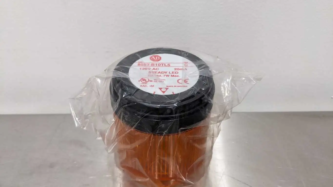 Allen-Bradley 855T-B10TL5 Signal Light Tower Ser C Amber 120VAC Steady ...