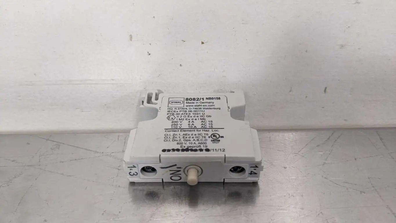 Stahl 8082/1 Contact Element 110/250/400VAC 10/6/4A NB0158 Hazardous ...