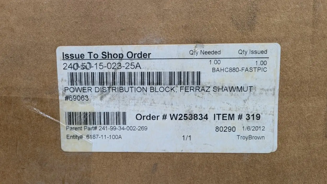 Ferraz Shawmut 69063 Power Distribution Block (1)500MCM-#4 X (2)350MCM-#6 3 Pole – NEO Surplus
