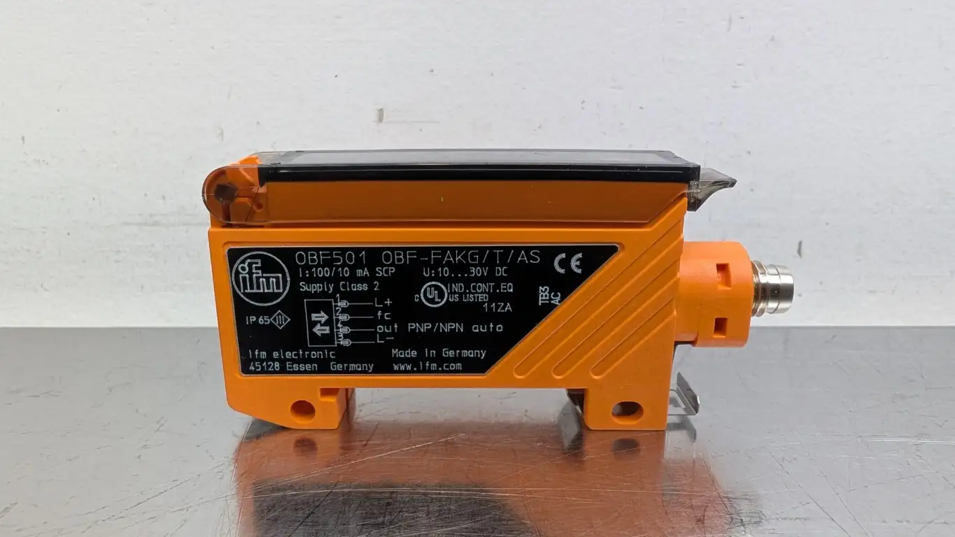 IFM Efector OBF501 Fiber Optic Amplifier OBF-FAKG/T/AS 10-30VDC 50mA ...