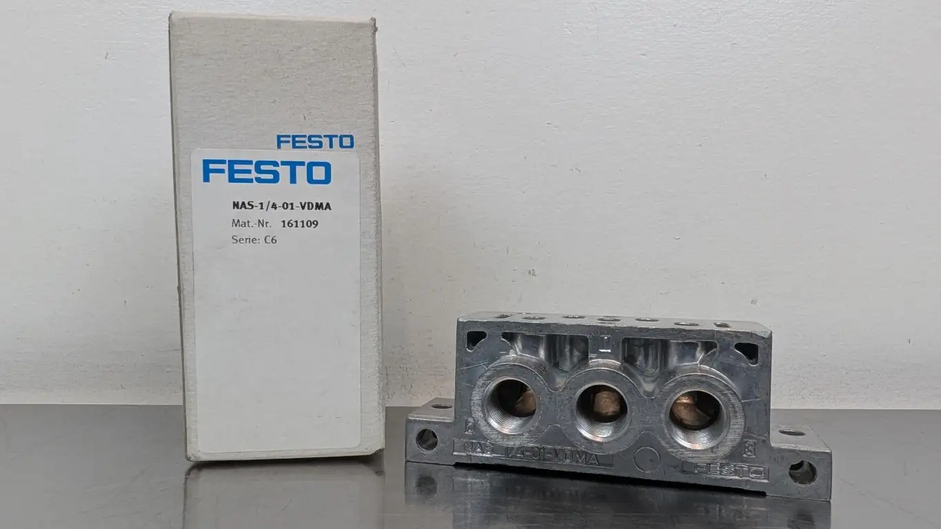 Festo NAS-1/4-01-VDMA Manifold Sub-Base 161109 Ser C6 – NEO Surplus