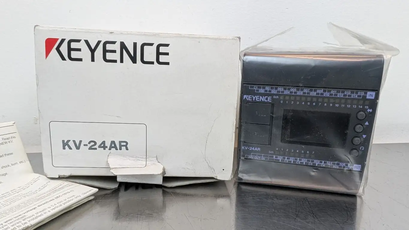 Keyence KV-24AR Base Unit 16 Inputs 8 Relay Outputs 100-240VAC – NEO Surplus